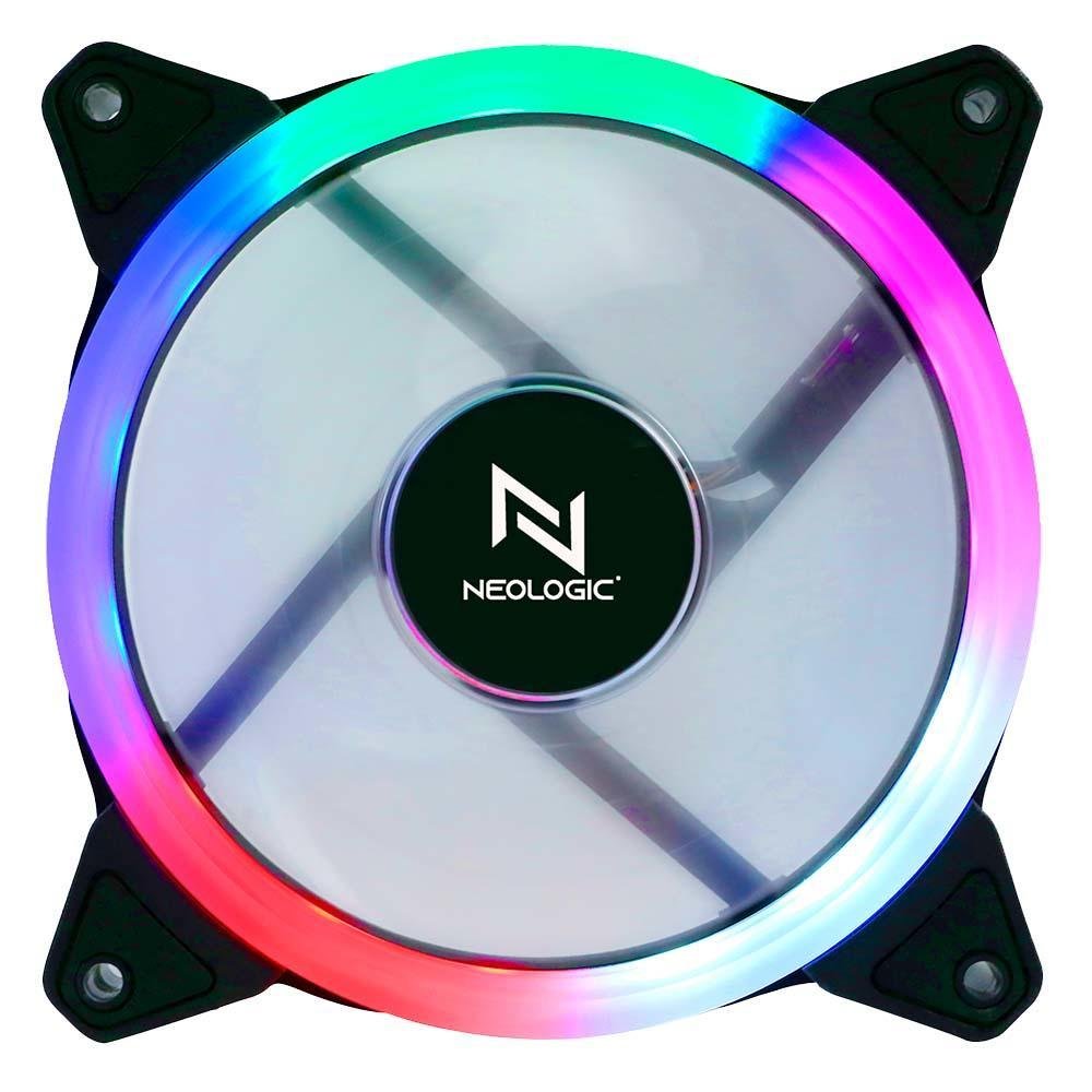 Cooler FAN Neologic Gamer, 120mm, LED Rainbow - NL-NEOCOLOR | KaBuM!