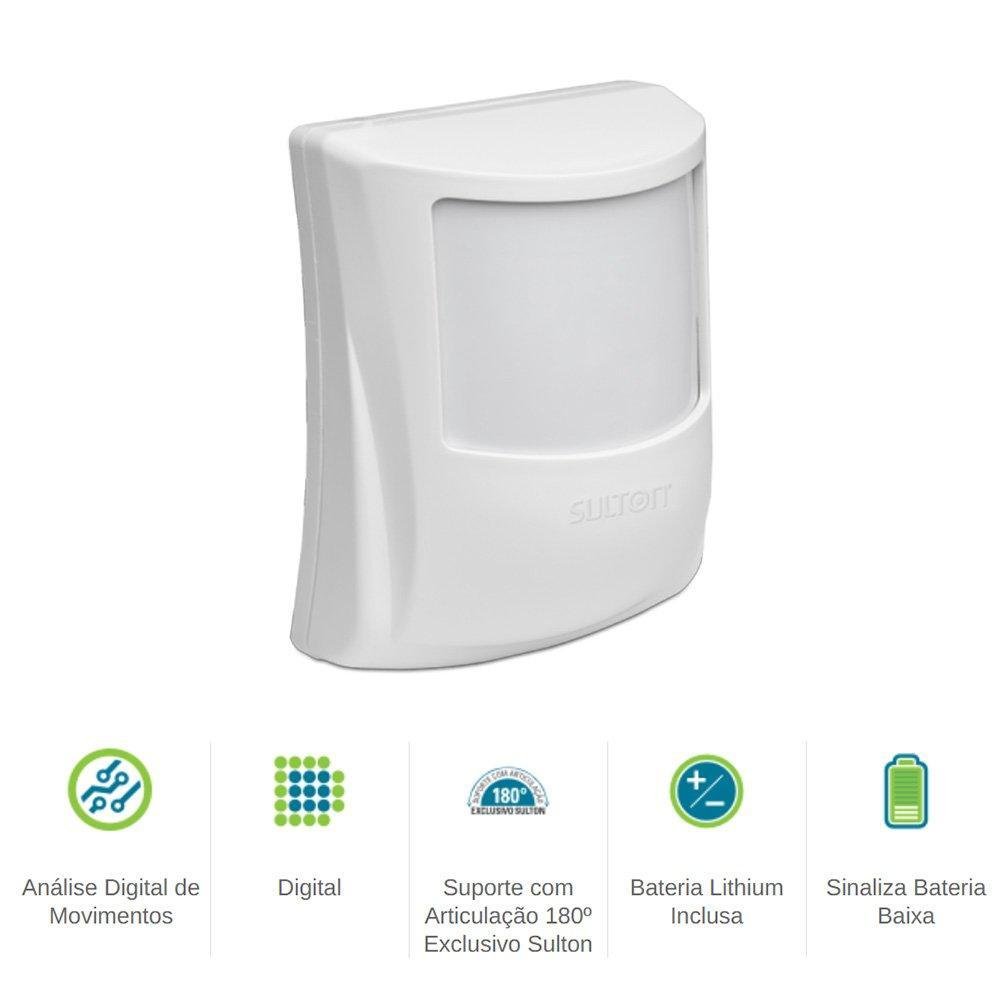 Sensor De Movimento Presença Digital Spw 415 Sem Fio Sulton