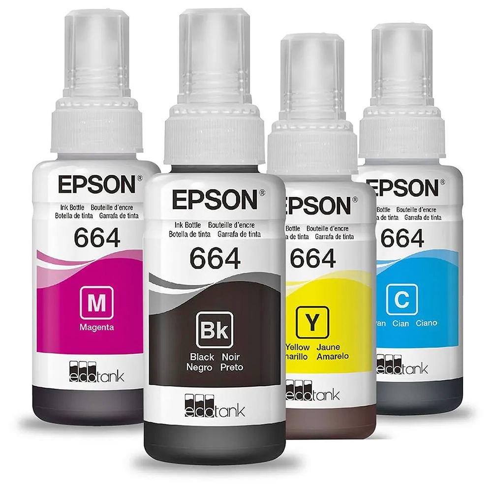 Kit 05 Refil de Tinta Nexel 664 para Impressora L200 L210 L220 L355 ...