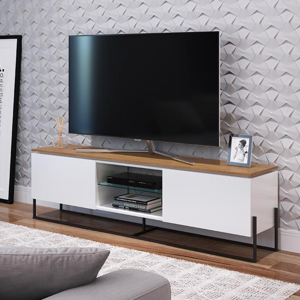 Rack Tv Multifuncional Prateleira De Vidro | Kabum!