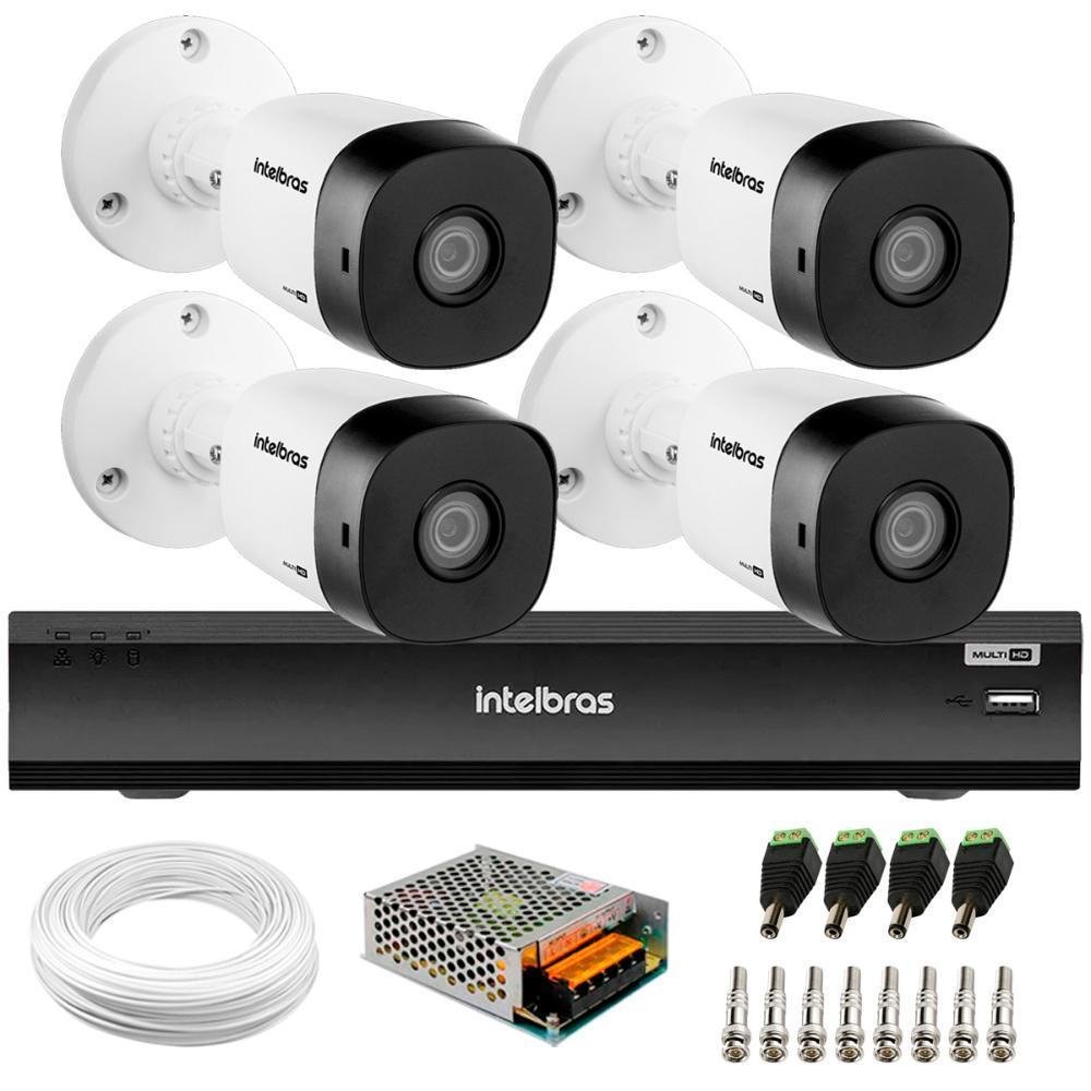 Kit 4 Câmeras Segurança + DVR Gravador De Vídeo
