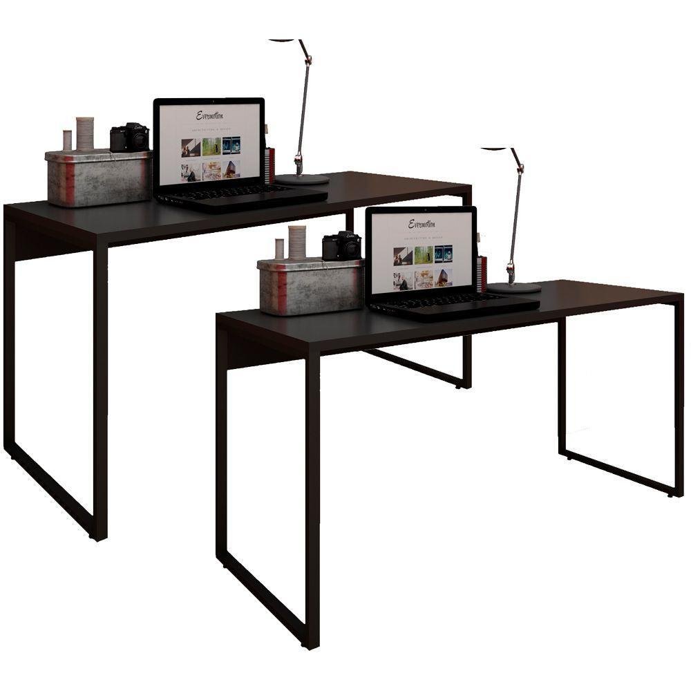 Kit 02 Mesas Para Escritório E Home Office