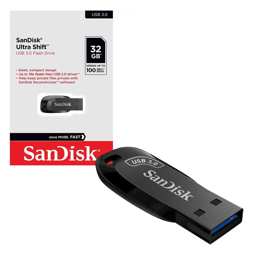 Pendrive Sandisk 32GB Ultra Shift USB 30 KaBuM