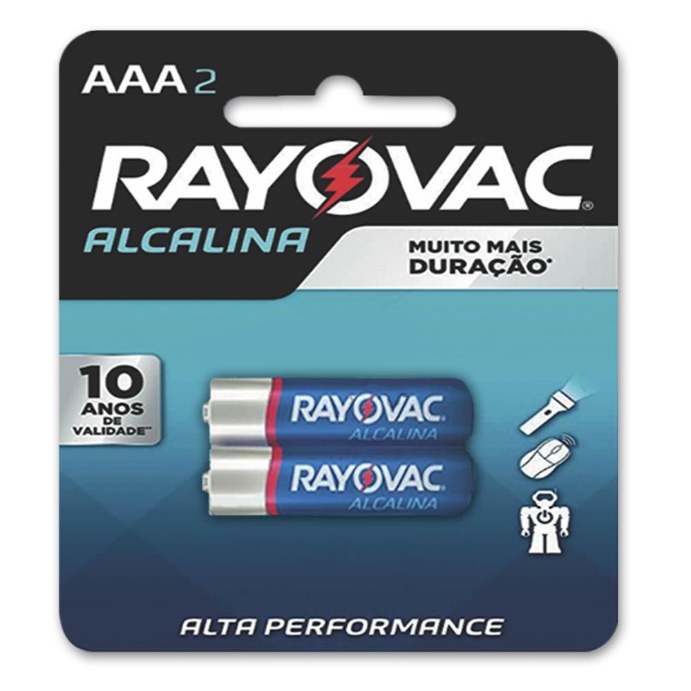 Pilha Alcalina Aaa Rayovac Lr03 15v 2 Unidades