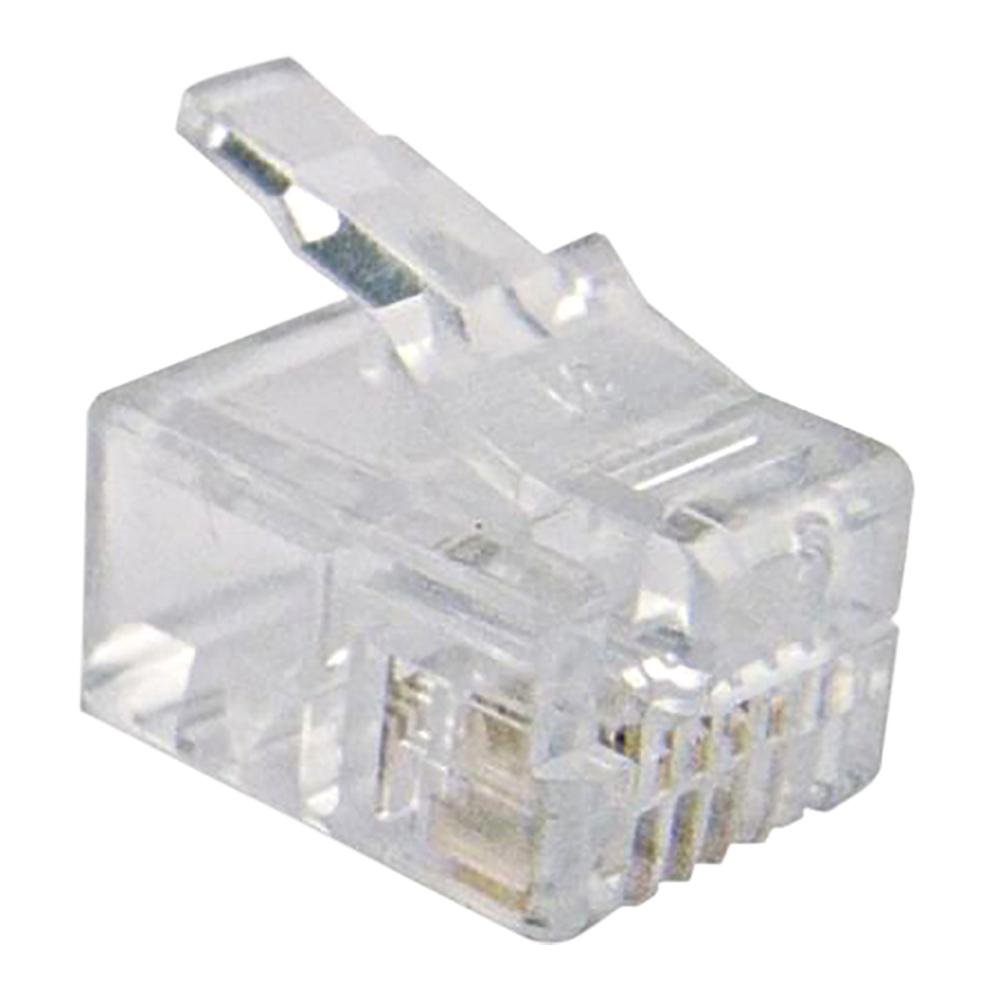 Plug Modular Rj-11 6x4 Para Cabo De Telefone | KaBuM!