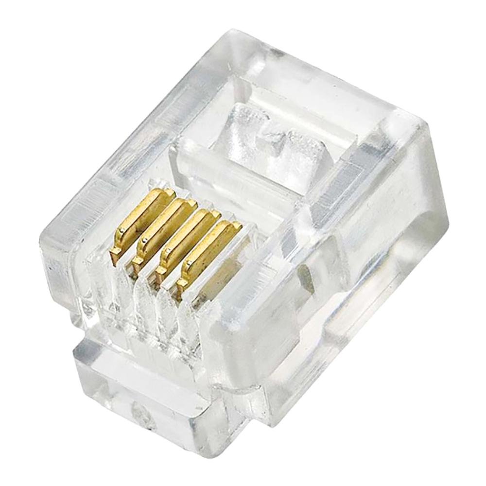 Plug Modular Rj-11 4x4 Para Cabo De Telefone RJ9/RJ10 | KaBuM!