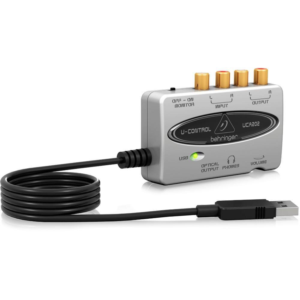 Interface De Áudio Behringer, USB, 2 Canais - UCA202 - Escorrega o Preço