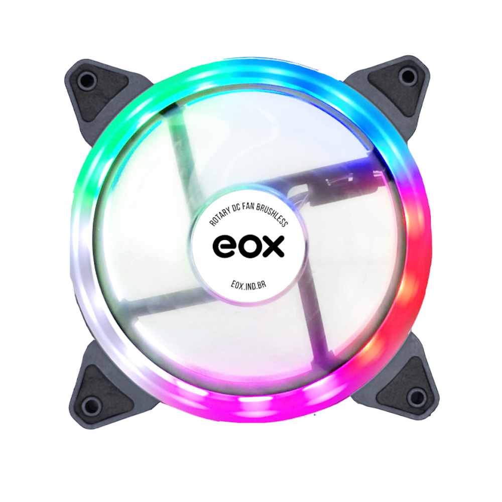 Cooler EOX FAN, 120mm RGB LED Raibow, 3/4pin | KaBuM!