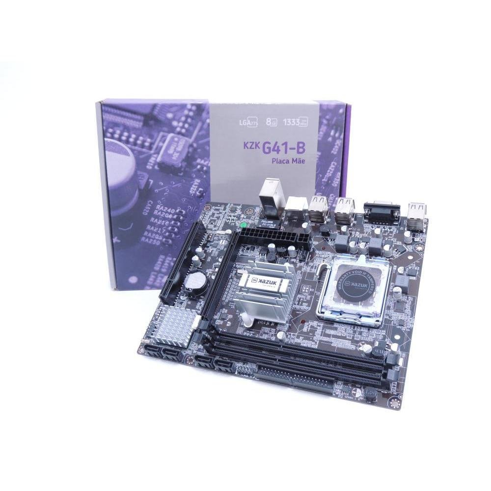 Placa Mãe Kazuk - Intel G41 Ddr3 Lga 775 - 8gb - 1333mhz - Escorrega o ...