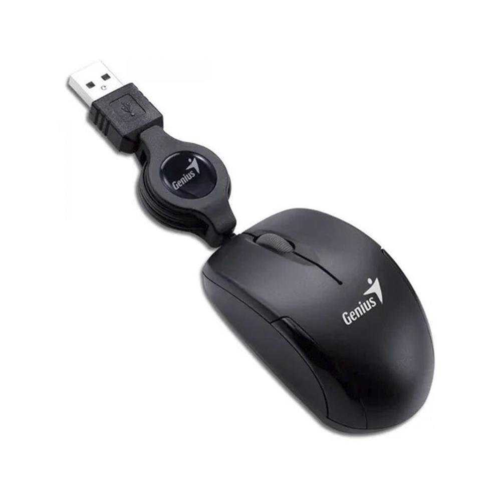 Mouse Genius Micro Traveler V2 1000 DPI USB 3 Botões Preto - 31010125100