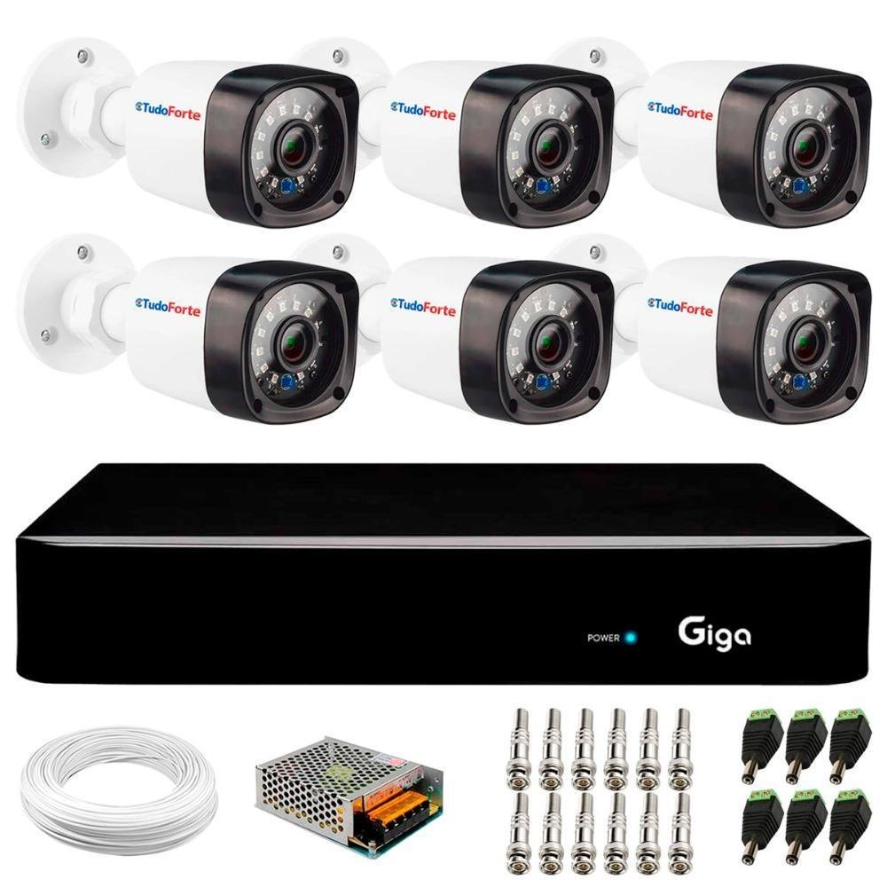 Kit 6 Câmeras Segurança Bullet Full HD 1080p| KaBuM!