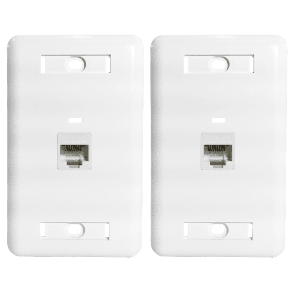 Kit 2 Espelhos De Parede 4x2 Com 1 Saída Rj45 Cat6