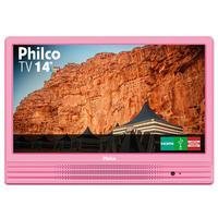 TV Philco Led 14 PH14E10DR Rosa Bivolt