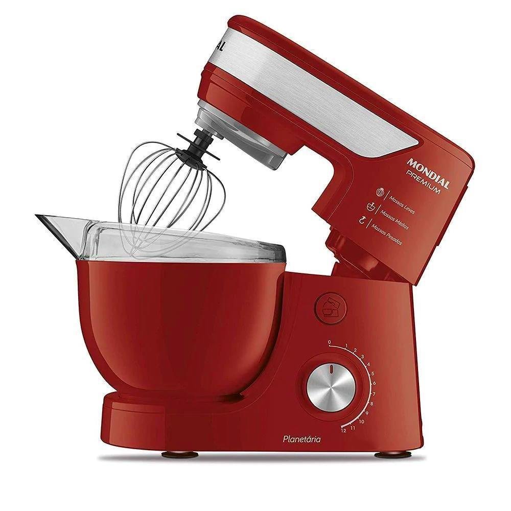 Batedeira Planetária Mondial 700w Bp-01p-r Vermelho - 220v