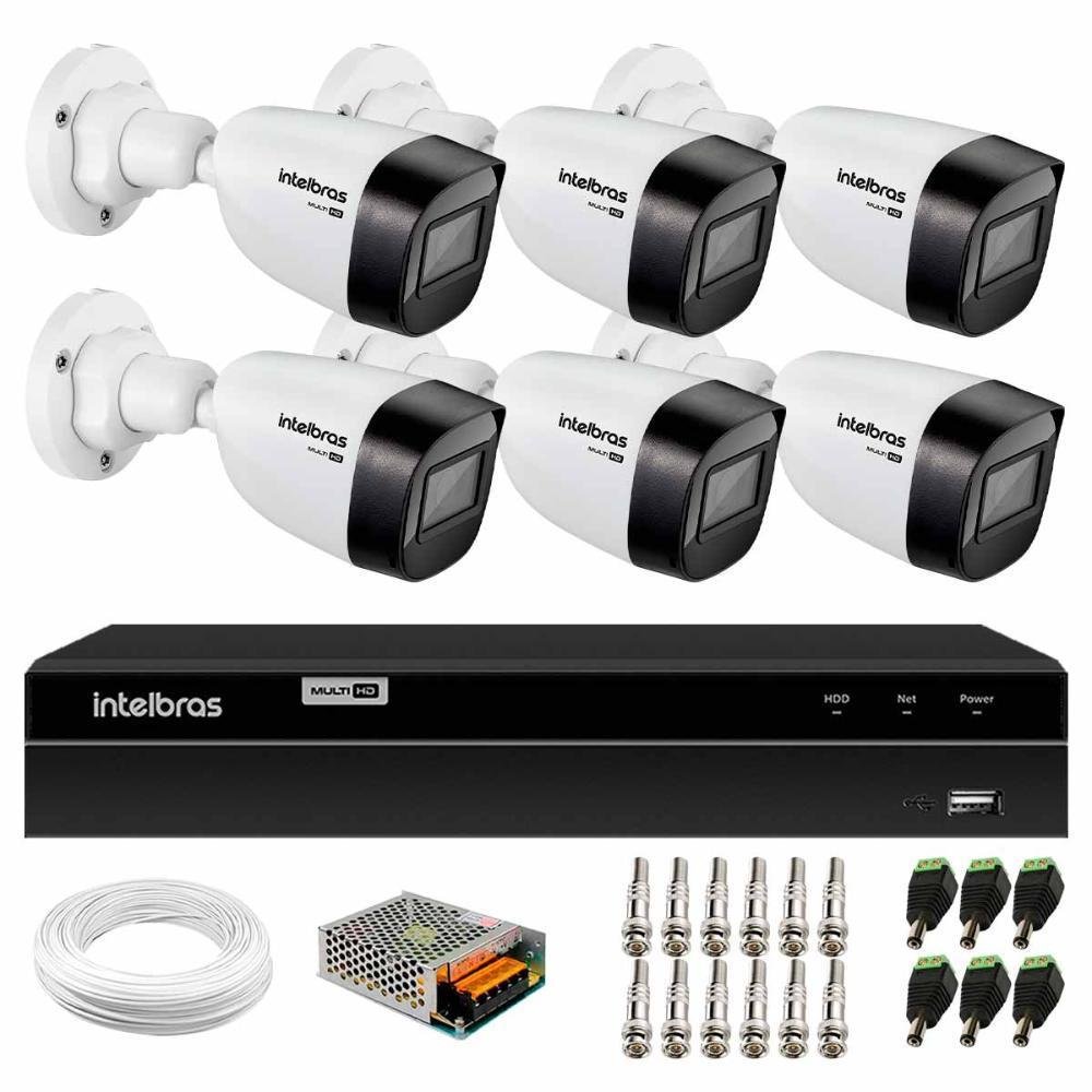Kit 5 Câmeras Multi Hd 1120b Dvr Intelbras 8 Canais C/ Hd - Escorrega o ...