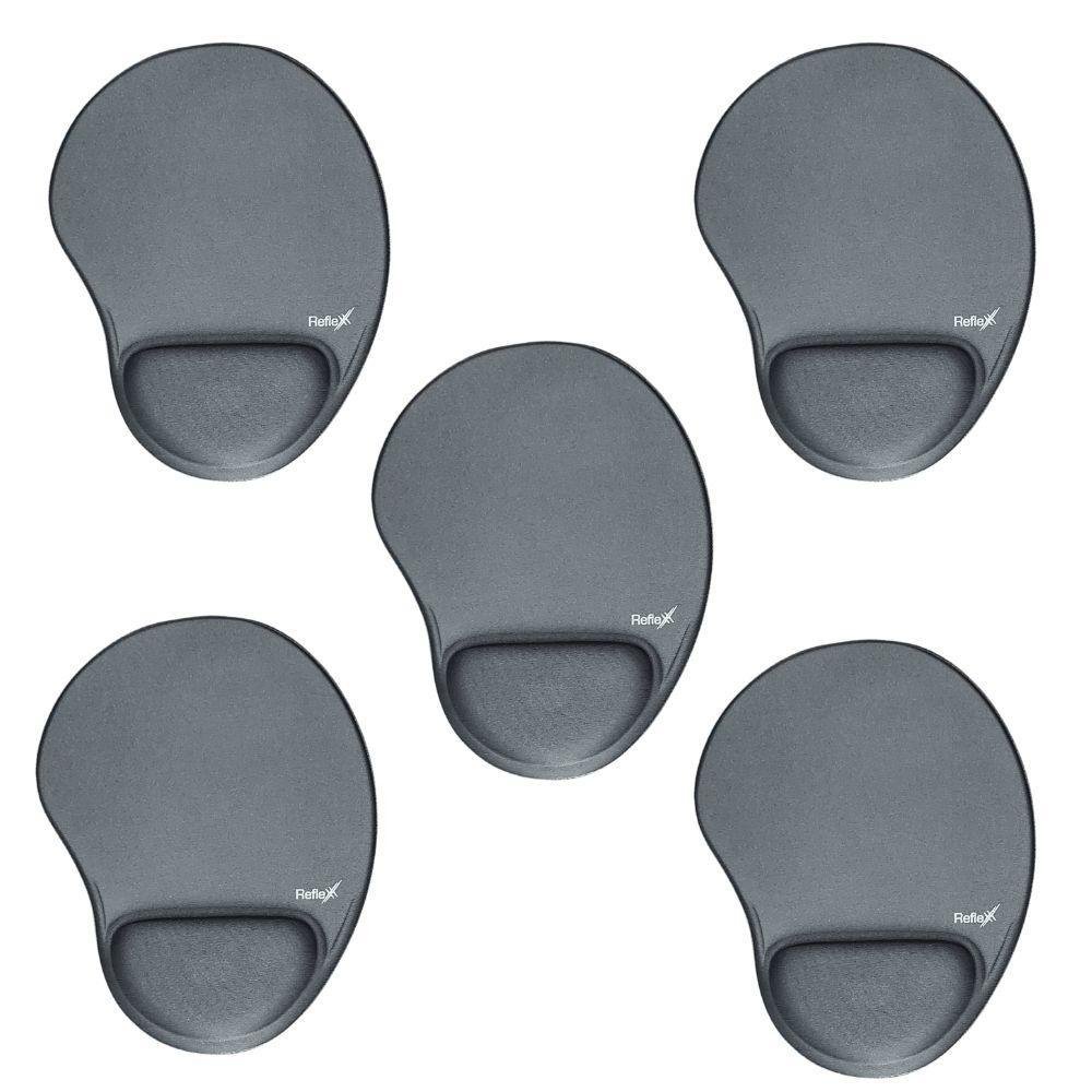 Kit 5x MousePad Reflex Com Apoio Cinza KaBuM