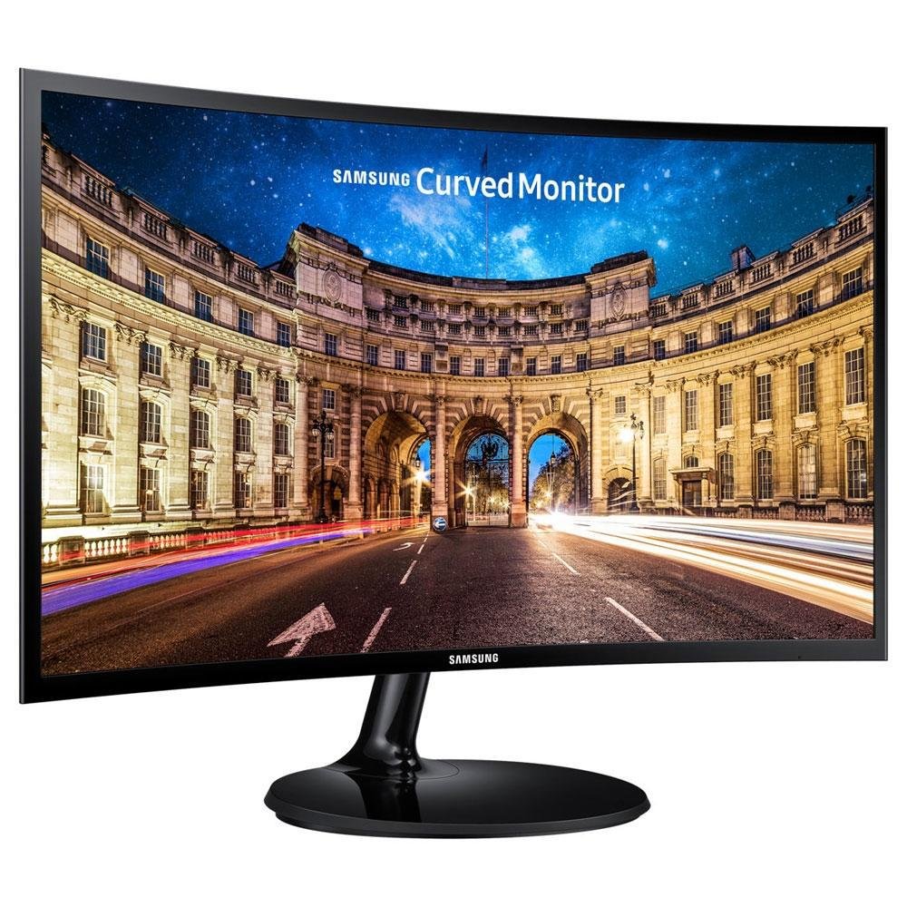 Monitor Curvo Full Hd Samsung Led 24 Polegadas C24f390 Preto