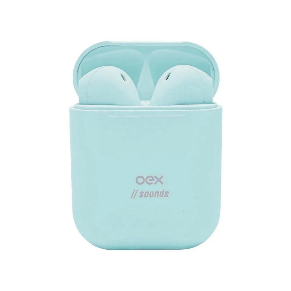 Fone De Ouvido Bluetooth Candy Azul Claro Oex Tws11