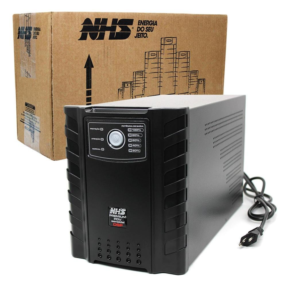 Nobreak Nhs Mini Senoidal Puro 600va Ent/bivolt Saída 120v - Escorrega ...