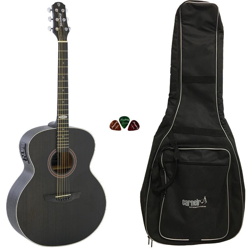 Violão Strinberg Sj200 Tos Semi Jumbo Fosco + Capa | KaBuM!