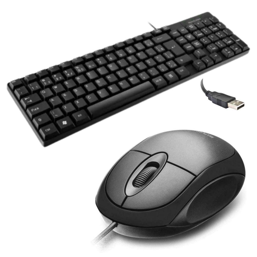 Kit Multilaser Teclado e Mouse Multimídia USB Slim - TC240 - Escorrega ...