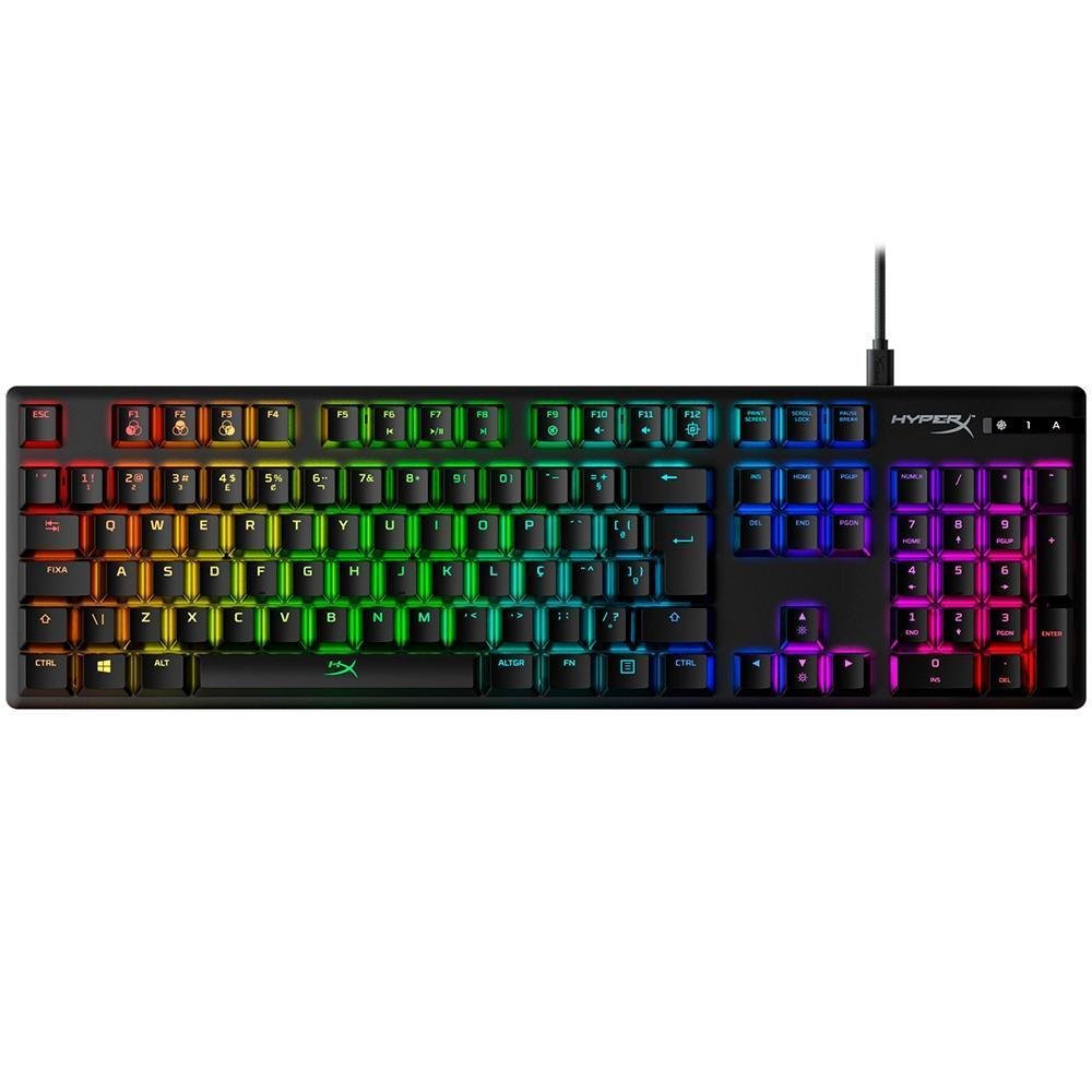 Teclado Gamer Hyperx Mecânico Alloy Origins, RGB, Switch Hyperx RED ...