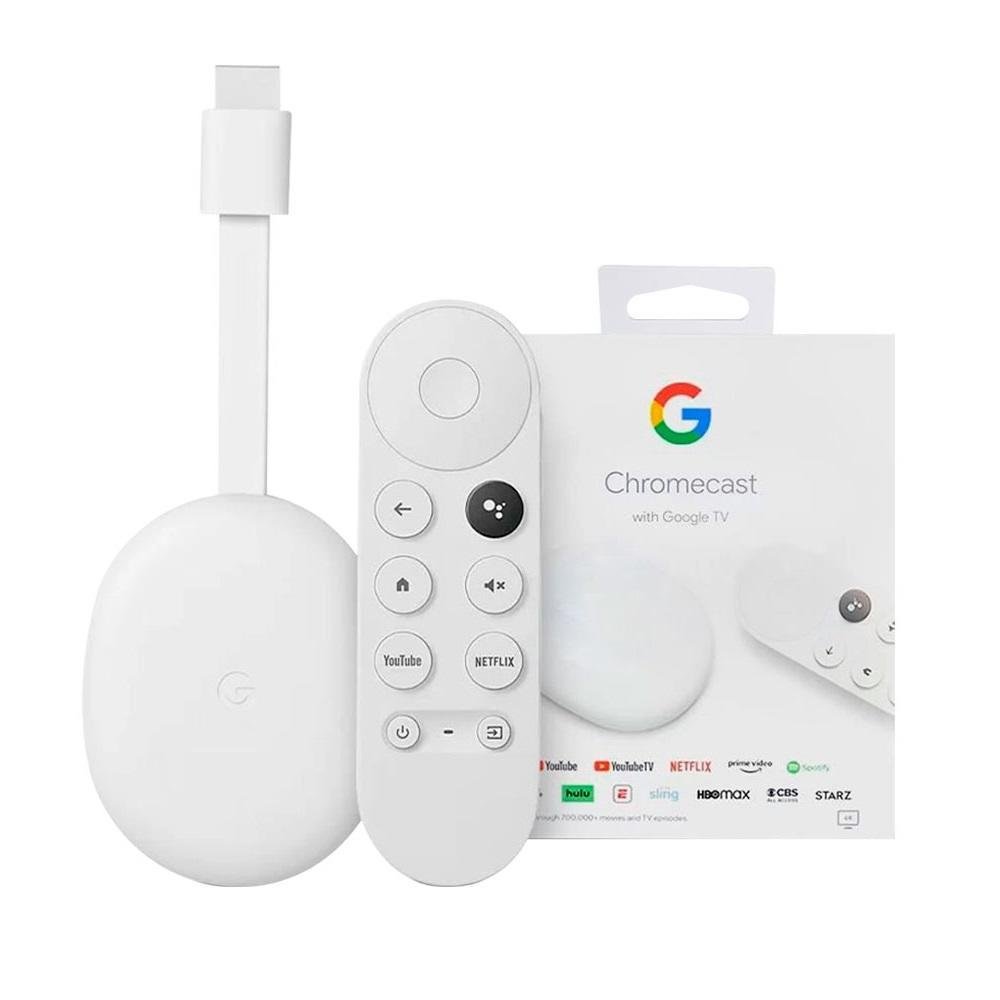 Chromecast Google HDMI 4, Wi-Fi, 4K, Branco | KaBuM!