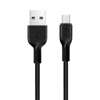 Cabo Micro USB x USB Hoco, Em TPE, Preto, 2M | KaBuM!