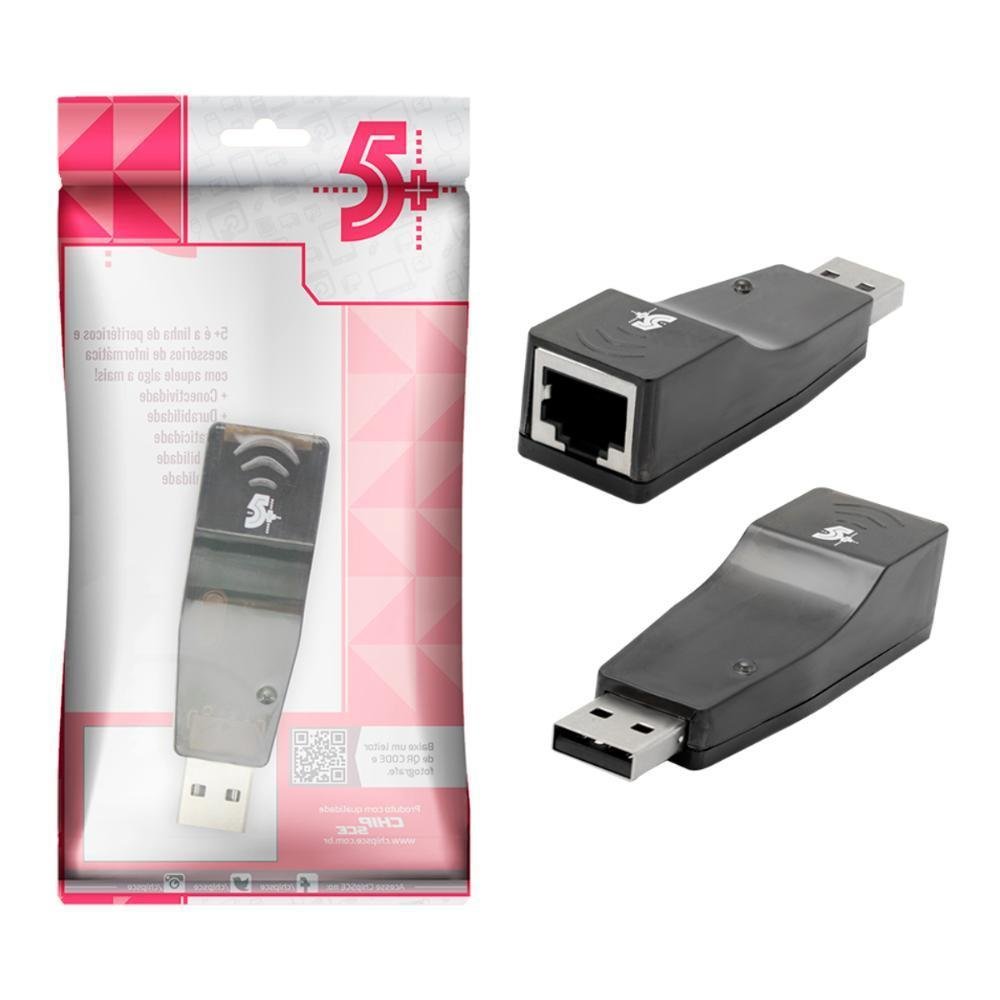 Adaptador Usb Para Rj45 - Até 100mbps - Chipsce 5+ | KaBuM!