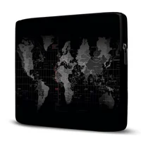Capa Notebook 173 Mapa Mundi Preto KaBuM