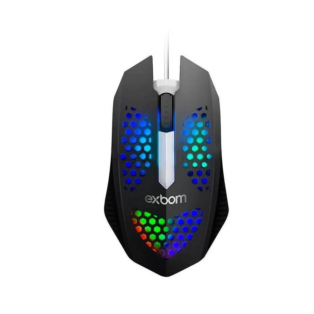 Mouse Gamer Usb C/ Led Rgb Ultraleve Colmeia,Preto| KaBuM!