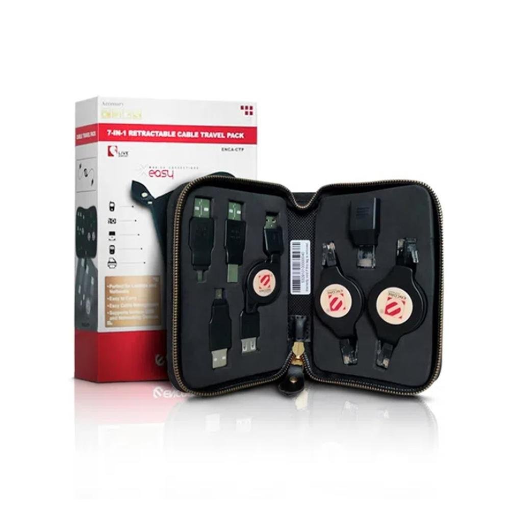 Kit 7 Adaptadores Cabo Usb, Axb E Rede Retratil, Encore Enca-ctp ...