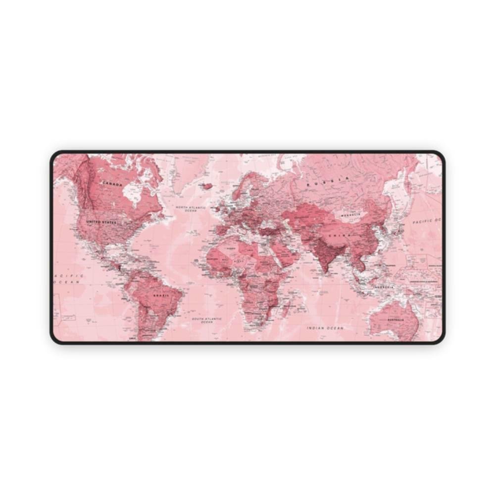 Mousepad 90x50 Cm Mapa Rosa Premium KaBuM
