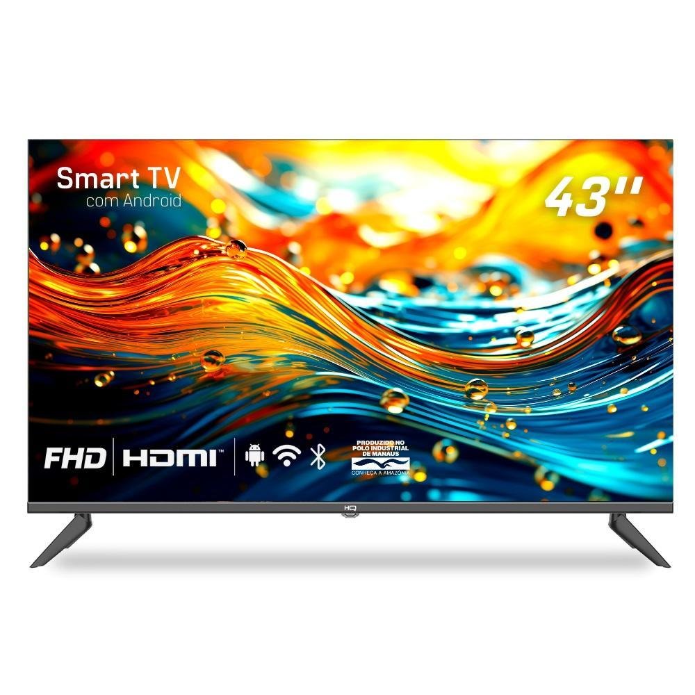 Smart Tv HQ 43 Full HD HDR Tela Sem Bordas KaBuM