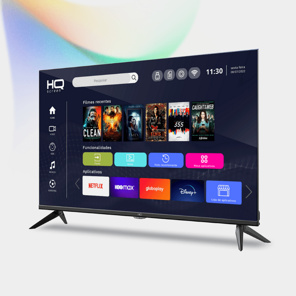 Smart TV HQ 60 Polegadas 4K, UHD, HDR, Tela Sem Bordas, Android 11 - HQSTV60NK - Mão de Vaca ...