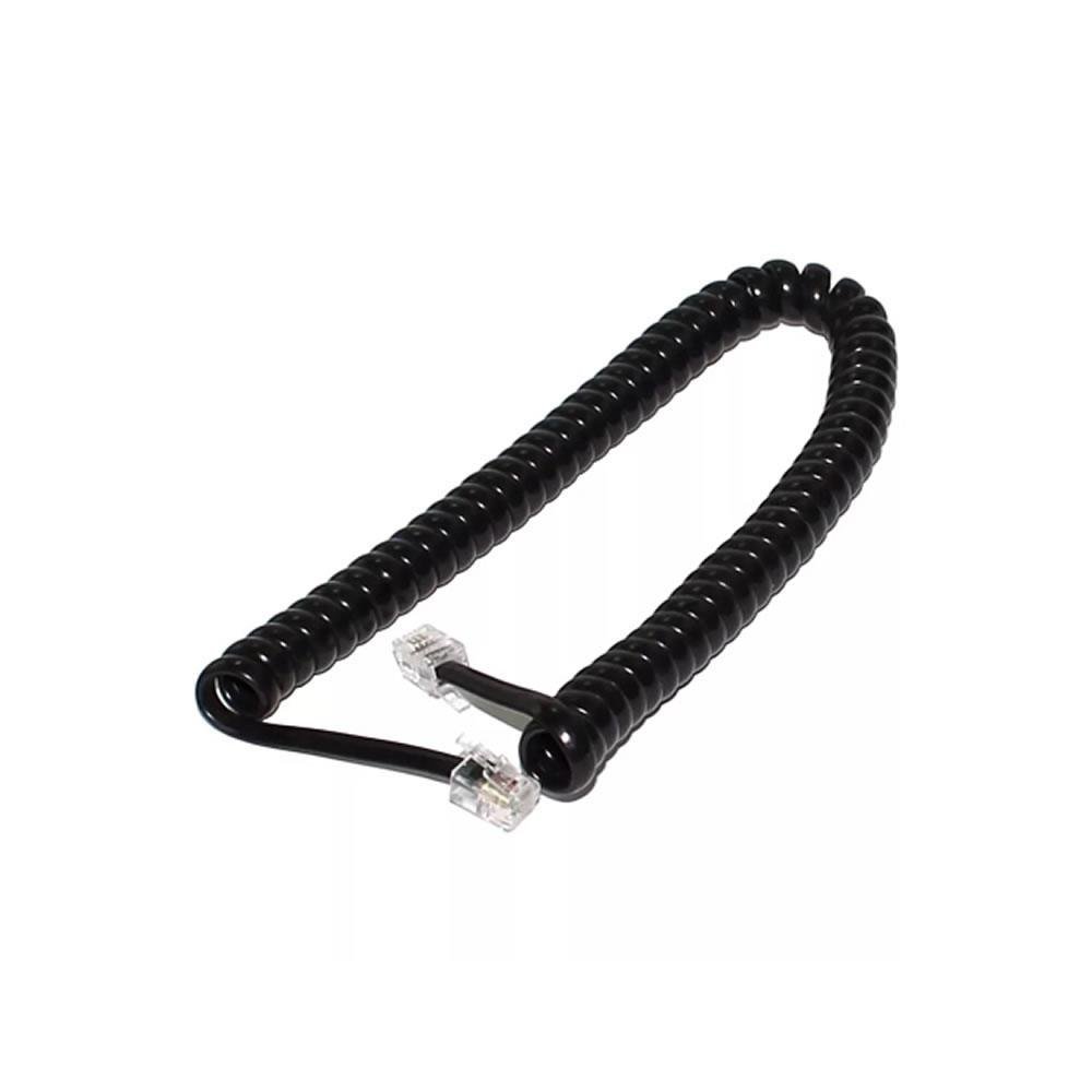Cabo Telefone Com Rj11 1m Espiral - Preto | KaBuM!