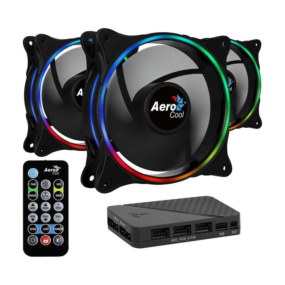 Kit 3 Coolers Eclipse 12 Pro ARGB + HUB + Controle | KaBuM!