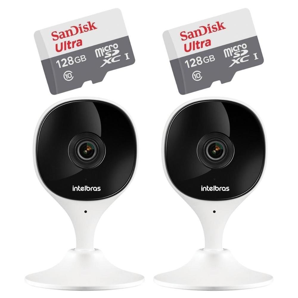 2 Câmeras Ip Wifi Full Hd Imx Mibo Intelbras Sd