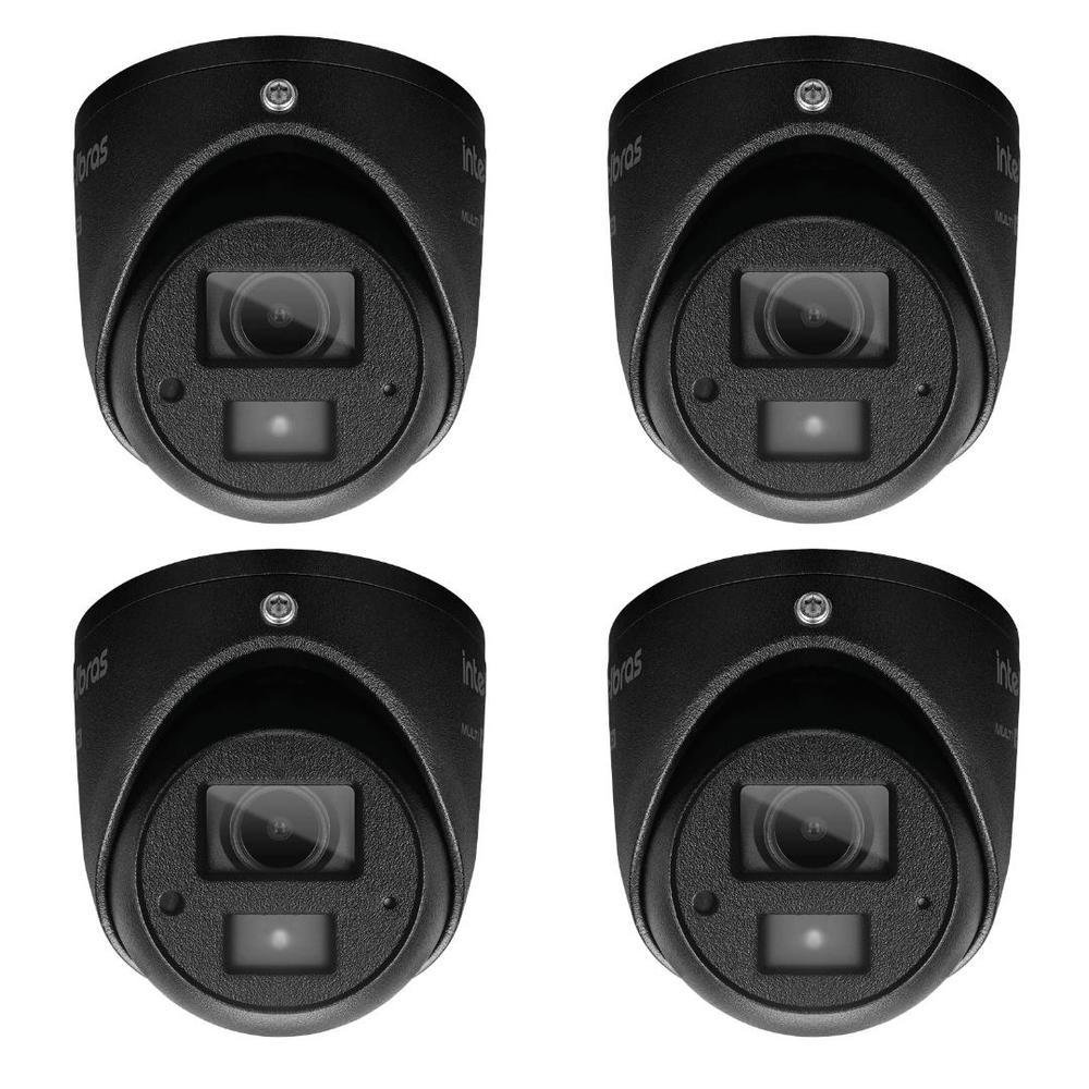 Kit 4 Câmeras, Intelbras, Vhd 3220 Mini Dome Black | KaBuM!