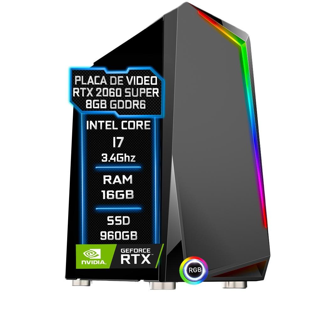 Pc Gamer I7 16GB RTX 2060 Super 8GB SSD 960 KaBuM