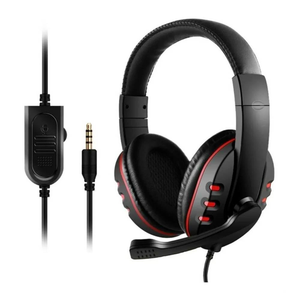 Headset Gamer Booglee Ka903, Conexão P2, Vermelho | KaBuM!