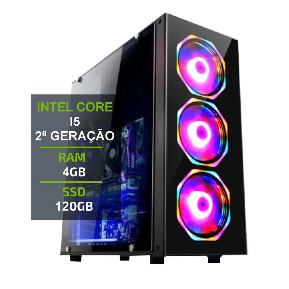 Pc Gamer Computador Cpu Intel I5 Ssd 120GB, Memoria Ram 4GB. - Melhora ...