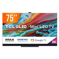 Smart TV TCL 75 Polegadas QLED Ultra HD 8K KaBuM