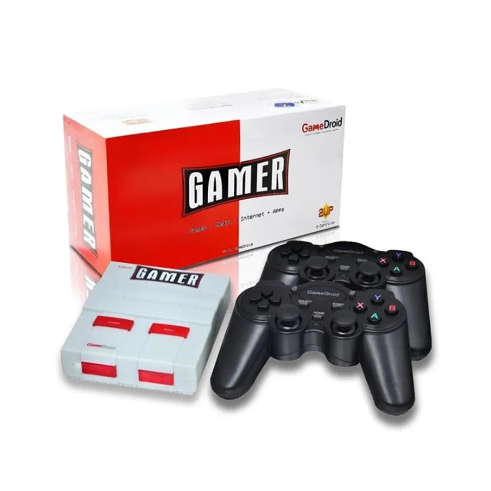 Console Gamedroid, com 2 Controles, de 8-bit a 64-bit | KaBuM!