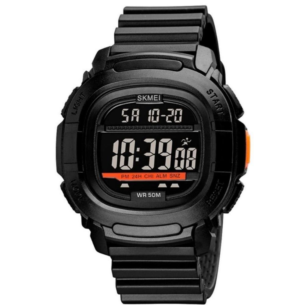 Relógio Masculino Skmei Digital, Preto E Laranja | KaBuM!