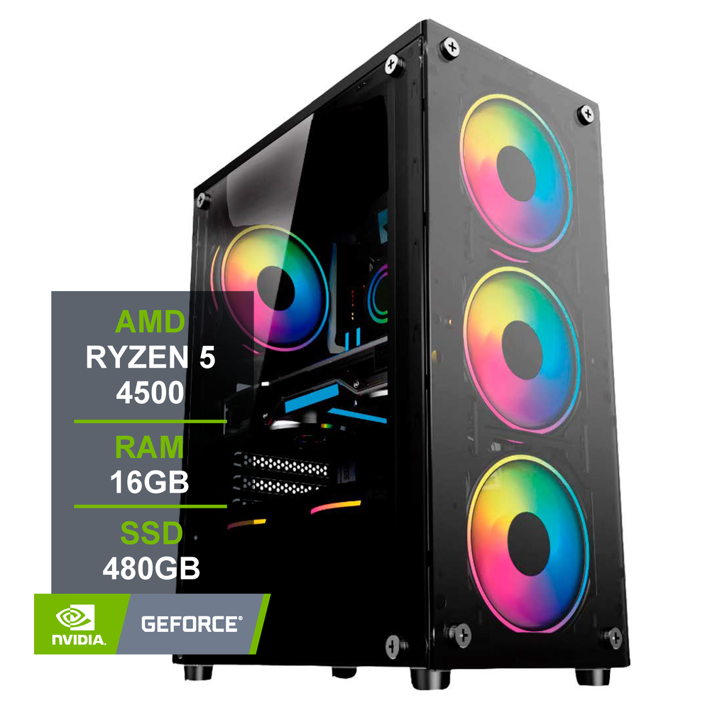 PC Gamer AMD Ryzen 5 4500 16GB SSD 480GB KaBuM