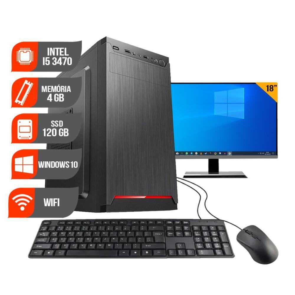 PC G-Fire Completo I5 3470, 4GB, SSD 120GB | KaBuM!