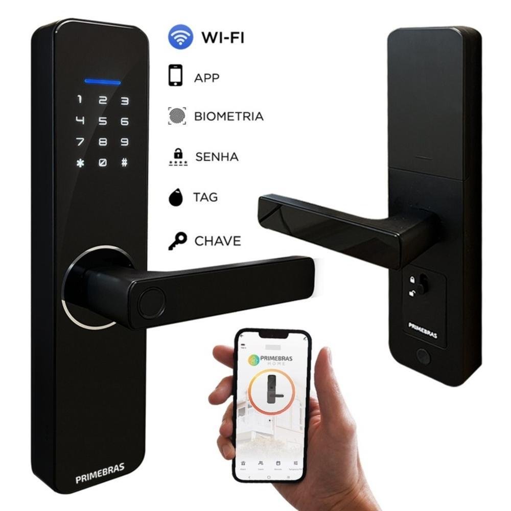 Fechadura Smart Primebras Rio Wifi KaBuM