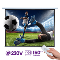 Tela de Projeço Tronos 150 Polegadas KaBuM