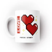 Caneca Love Press Start Geek nerd KaBuM